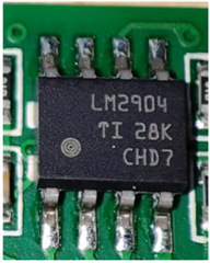 LM2904: Why the negative feedback output pin of the op amp outputs an abnormal negative pulse ...