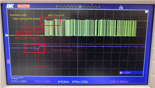 TMS320F280040-Q1: The XDS110 debugger impacts on the serial communication - C2000 ...