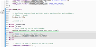 TMS320F28379D: Module11_ipc_cpu1 example not running when I want to boot the cpu2 from flash ...