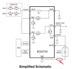 BQ25792: The battery begins to discharge to supply power to the system when charging is ...