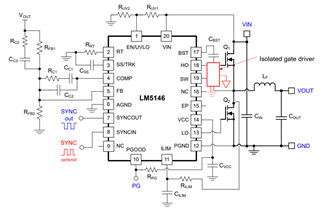 LM5146: Enhanced voltage range by adding isolated gate driver - Power management forum - Power ...