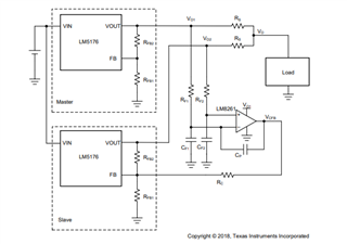 LM5176: LM5176PWPR output was not properly regulated in paralell operation - Power management ...