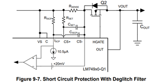 LM74910-Q1: Understanding the current sense and monitoring path / reverse engineering - Power ...