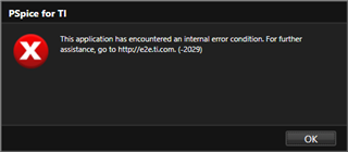 PSPICE-FOR-TI: PSPICE-FOR-TI installation error 2029 - Simulation, hardware & system design ...