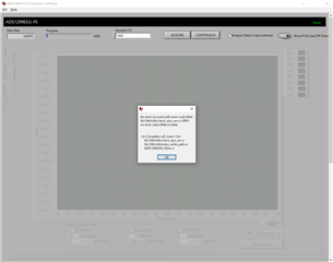 ADS1299EEGFE-PDK: ADS1299ECG-FE software outputs some errors (error code 1, error code 6004 ...
