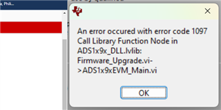 ADS1292ECG-FE: Error code 1097 - Data converters forum - Data ...