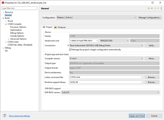 TMS320C5535: Problem building release version of project using CCS 10 that was originally built ...