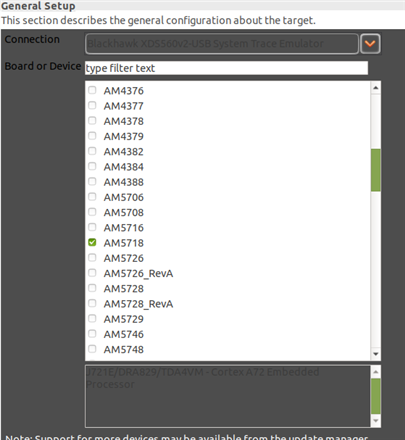 AM5718: Error while connecting the processor with CCES using emulator on a custom board ...