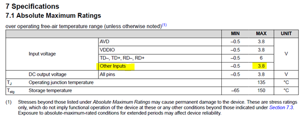 DP83822IF: Reset input voltage - Interface forum - Interface - TI E2E support forums
