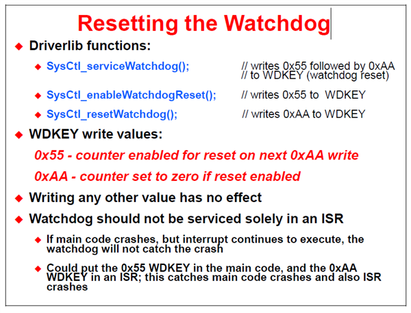 TMS320F280049: Resetting the Watchdog - C2000 microcontrollers forum - C2000™︎ microcontrollers ...