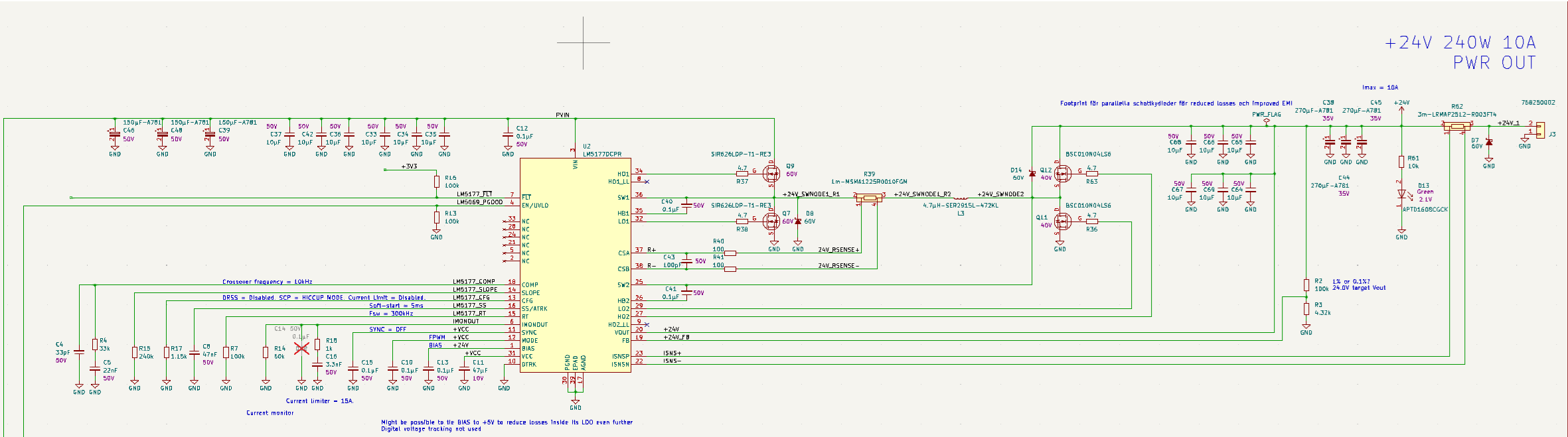 LM5177: Boost operation with high input currents (low Vin) causes unintentional switching of the ...