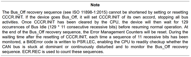 TCAN4550-Q1: How to handle the busoff stage and sequence to do the recovery - Interface forum ...