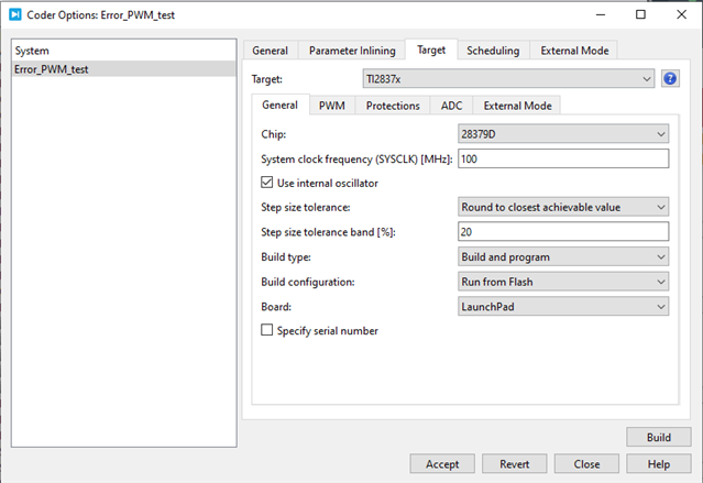 TMS320F28379D: External mode communication error. - C2000 microcontrollers forum - C2000™︎ ...