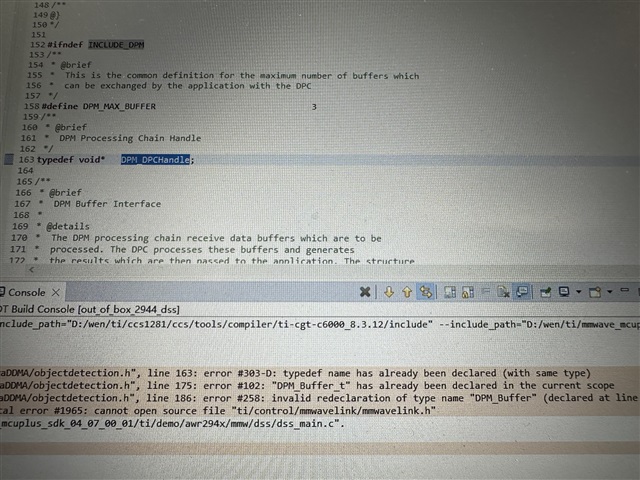 Awr2944evm 2944 Demo Code Failed To Compile Using Ccs Sensors Forum Sensors Ti E2e