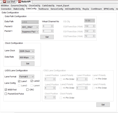 DCA1000EVM: The IWR1642BOOST collects data and finds that a large chunk of data is lost ...