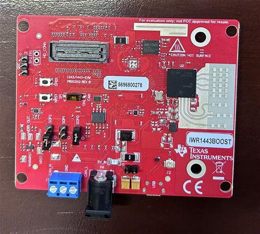 IWR1443BOOST: IWR1443BOOST - Sensors forum - Sensors - TI E2E support forums