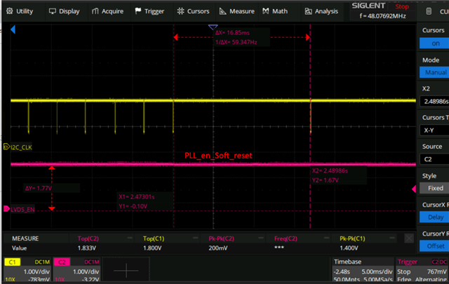 Sn65dsi84 Display Configuration And Screen Flicker During Test Pattern Interface Forum