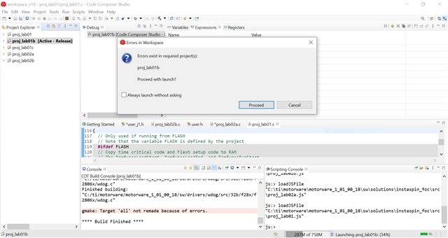 LAUNCHXL-F28069M: Code Composer Studio Cannot Run/Debug A Program - C2000 microcontrollers forum ...