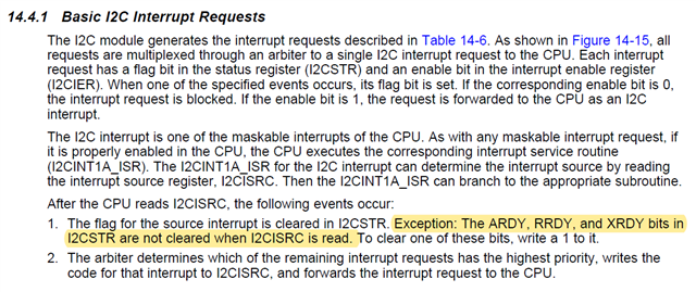 [参考译文] TMS320F2.8069万：I2C RRDY状态 - C2000™︎ 微控制器（参考译文帖）(Read Only) - C2000™︎ 微控制器（参考译文帖） - E2E™ 设计支持