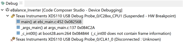 TMS320F280039C: PRoblems with debugging - C2000 microcontrollers forum - C2000™︎ ...