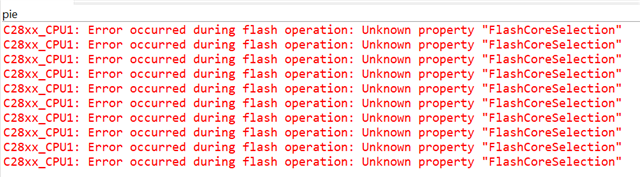 [参考译文] TMS320F28379D：闪存操作期间发生错误：未知属性"；FlashCoreSelection "； - C2000™︎ 微 ...