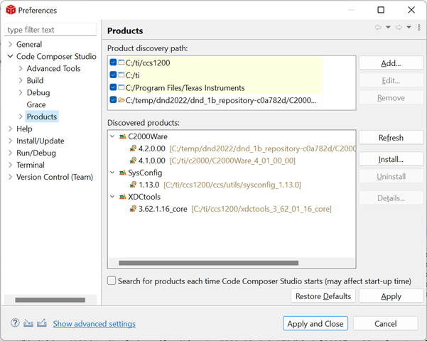 [参考译文] TMS320F280040-Q1：如何更改此宏 COM_TI_C2000WARE_SOFTWARE_PACKAGE ...