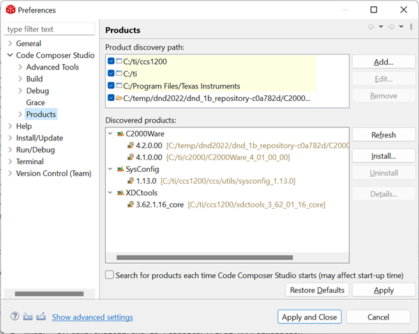 [参考译文] TMS320F280040-Q1：如何更改此宏 COM_TI_C2000WARE_SOFTWARE_PACKAGE ...