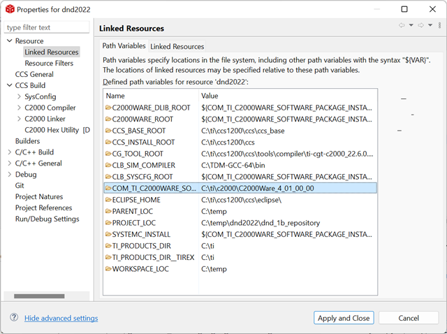 [参考译文] TMS320F280040-Q1：如何更改此宏 COM_TI_C2000WARE_SOFTWARE_PACKAGE ...