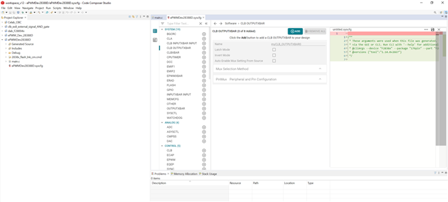 TMS320F28388D: Error with new CCS project using syn.cfg - C2000 microcontrollers forum - C2000™︎ ...