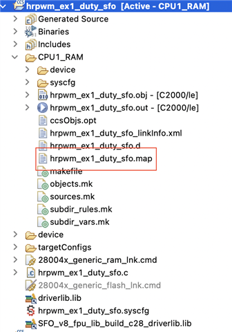 TMS320F28379D: How to read and understand .MAP file - C2000 microcontrollers forum - C2000™︎ ...