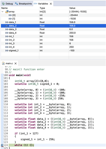 TMS320F28075: __byte() Intrinsic: Signed 8 Bit Numbers - C2000 ...