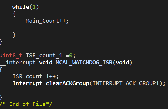 TMS320F280039C: Watchdog Interrupt Not Occuring - C2000 microcontrollers forum - C2000™︎ ...