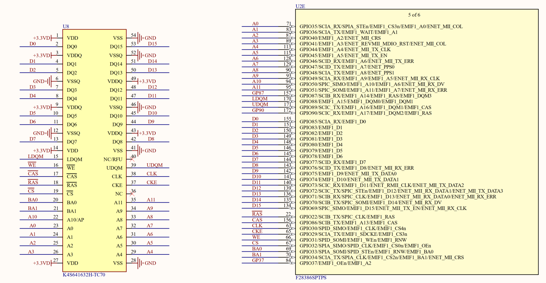 TMS320F28386S: Data corruption when performing write and read operations to/frm the SDRAM ...