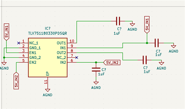 TLV751: TLV751180330PDSQR circuit related query - Power management ...