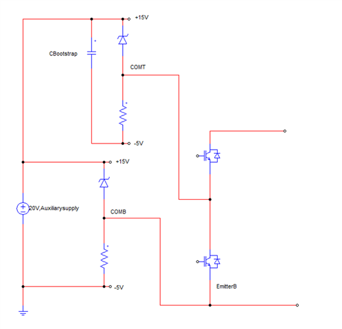 TIDA-00917: Zener Voltage Divider for bootstrap circuitry - Simulation ...