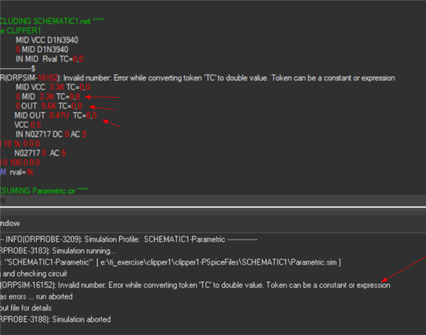 Pspice for TI: TC value error during parameters scan - Simulation, hardware & system design ...