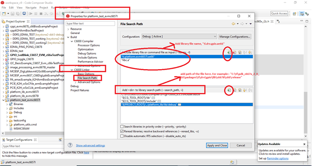 TMS320C6678: Why this error showing "GPIO_v0_config as undefined symbol ...