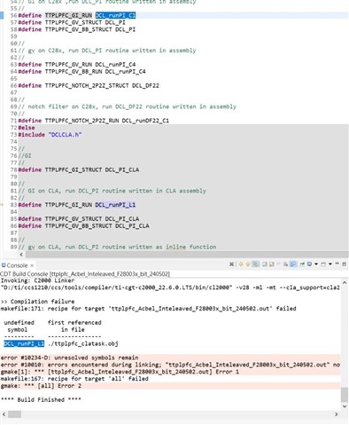 CCSTUDIO: Showing compilation failure error on the code gray out - Processors forum - Processors ...