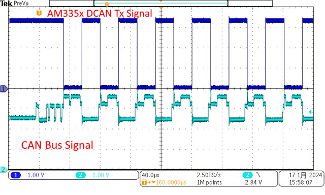 Am3352 Tx Signal Of Dcan In Case Of Baud Rate Mismatch Processors Forum Processors Ti E2e