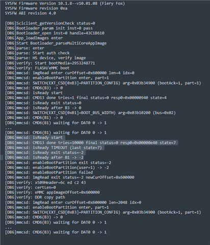 SK-AM62A-LP: Falcon Mode Boot from eMMC – Intermittent SBL Stage1 ...