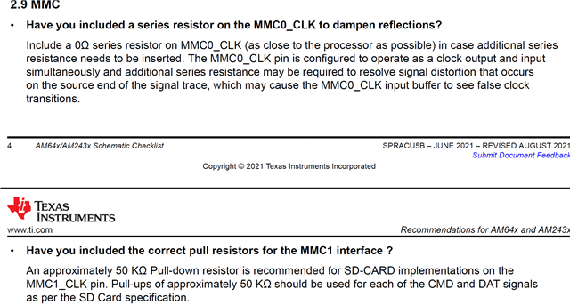 AM6442: MMC0_CLK default configuration? - Processors forum - Processors - TI E2E support forums