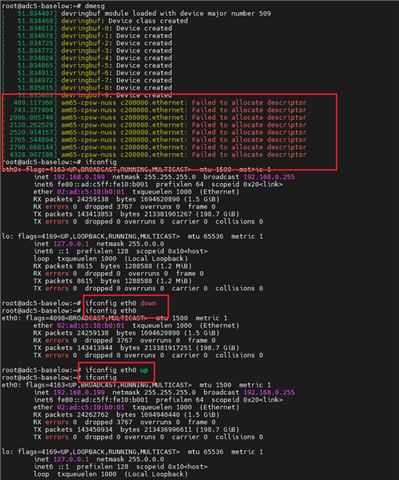 TDA4AL-Q1: sometimes eth0 fail to transfer data, kernel log shows "am65-cpsw-nuss c200000 ...