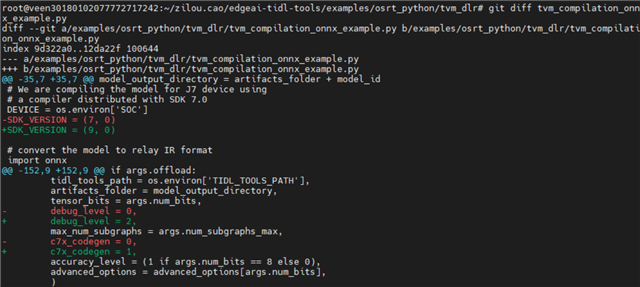 TDA4VH-Q1: Unable to run the compiled model with c7x_codegen set to 1 correctly in TDA4VH ...