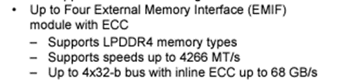 TDA4VH-Q1: Max DDR bandwidth for TI TDA4VH - Processors forum - Processors - TI E2E support forums