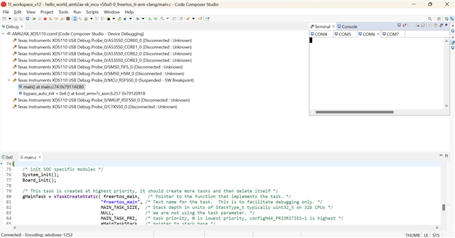SK-AM62A-LP: Facing issue and not able to get any output on the console when follow the steps ...