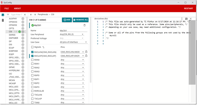 TDA4VH-Q1: TDA4VH - sysconfig - Processors forum - Processors - TI E2E support forums