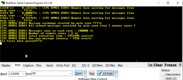 AM2634: IPC RPMessage Application Debugging: Not able to Sync all cores - Arm-based ...