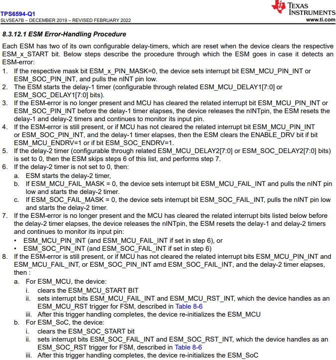 TDA4VM: ESM configuration, MCU_SAFETY_ERRORn & SOC_SAFETY_ERRORn pin design - Processors forum ...