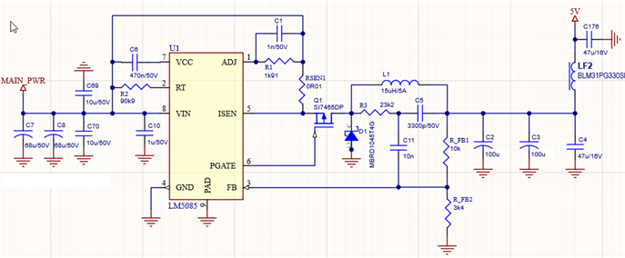 LM5085: "AN-1878" output ripple voltage - Power management forum - Power management - TI E2E ...