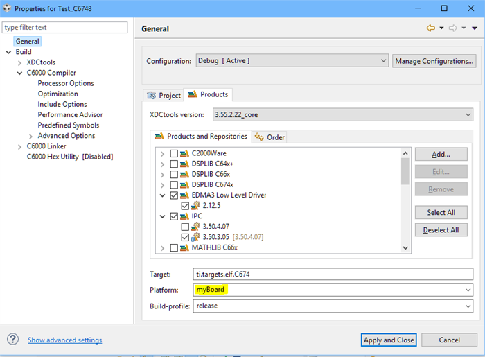 TMS320C6748: Change Memory Sections in RTSC tools - Processors forum - Processors - TI E2E ...
